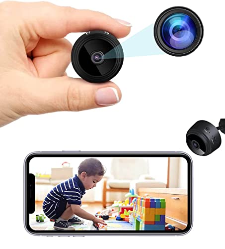 Jukllezan Mini Spy Camera Wireless WiFi Hidden Camera 1080P Full Hidden Cameras with Night Vision and Motion Detection Security Nanny Camera for Outdoor Home Office (2)