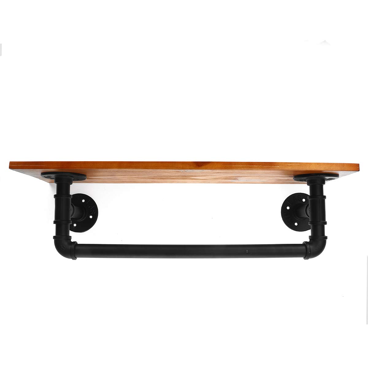 60cm Artiss Rustic DIY Pipe Shelf Industrial Vintage Wall Shelves Brackets Bookshelf
