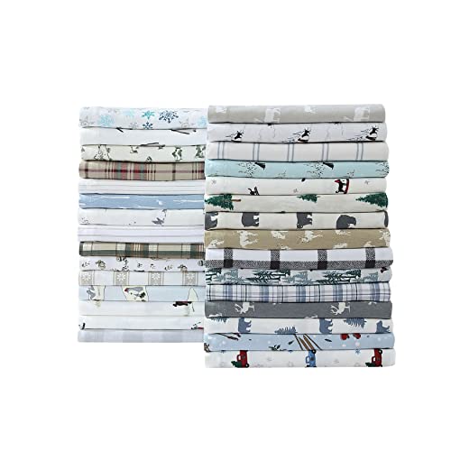 Eddie Bauer - Queen Sheets, Cotton Flannel Bedding Set, Brushed For Extra Softness, Cozy Home Decor (Dog Friends, Queen)