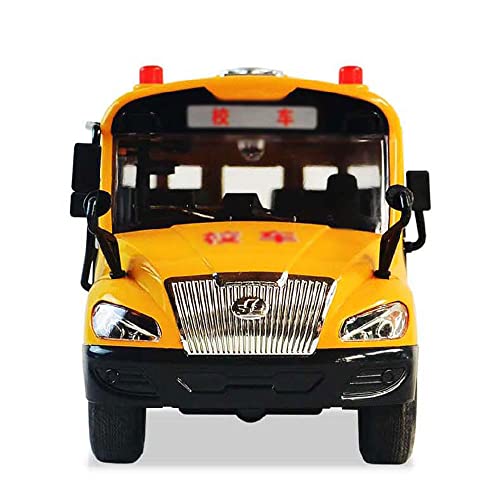 LZYDQP Diecast Yellow Bus Toy for Kids - Pull Back Car with Cool Opening Doors and Rubber Tires - Durable Diecast Metal - Birthday for Boys and Girls
