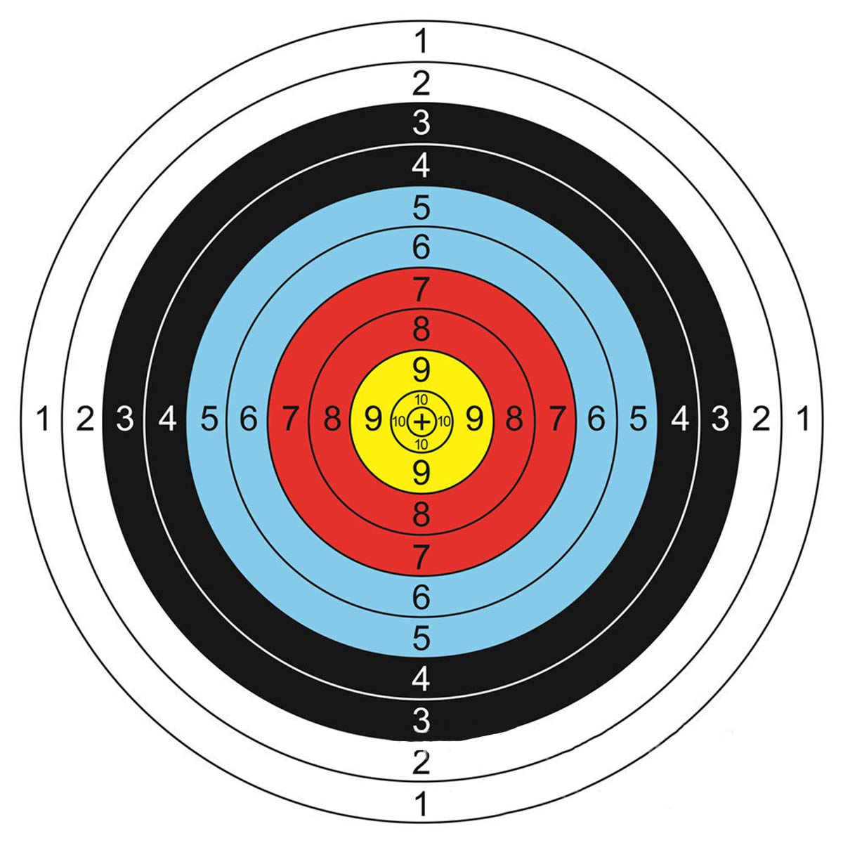 30pcs Targets Multi-Bullseye Shooting Target Longbow Targets Bullseye Archery Shooting Paper Targets Shooting Training Paper Archery Accessories