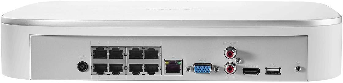 Lorex 4K Ultra HD 8-Channel Fusion Series PoE Network Video Recorder with 2TB Storage, Smart Motion Detection and Smart Home Compatibility