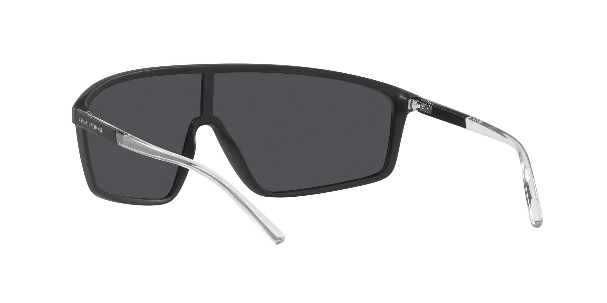 A|X ARMANI EXCHANGE Men's AX4119S Rectangular Sunglasses, Matte Black/Grey Mirrored Black, 37 mm