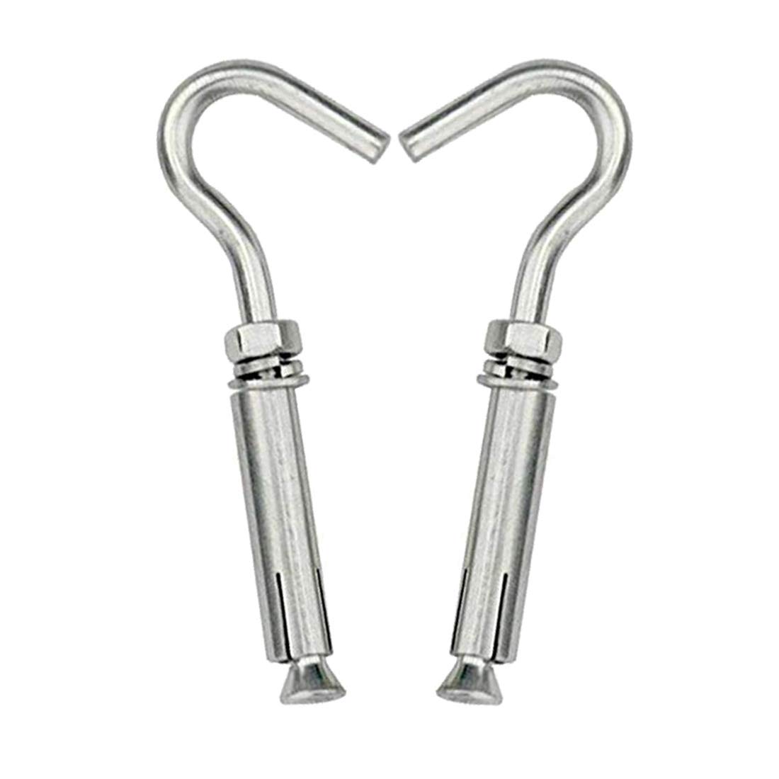 M6 Open Cup Hook Expansion Bolt Screws 304 Stainless Steel Anchor Ceiling Hook Bolts Heavy Duty Bolts 5 Pack