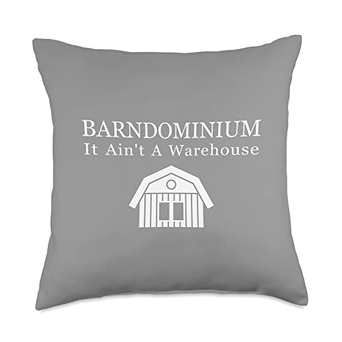 Barndominium Apparel and Designs Barndominium Barndo Life Barn Warehouse Home Throw Pillow, 18x18, Multicolor