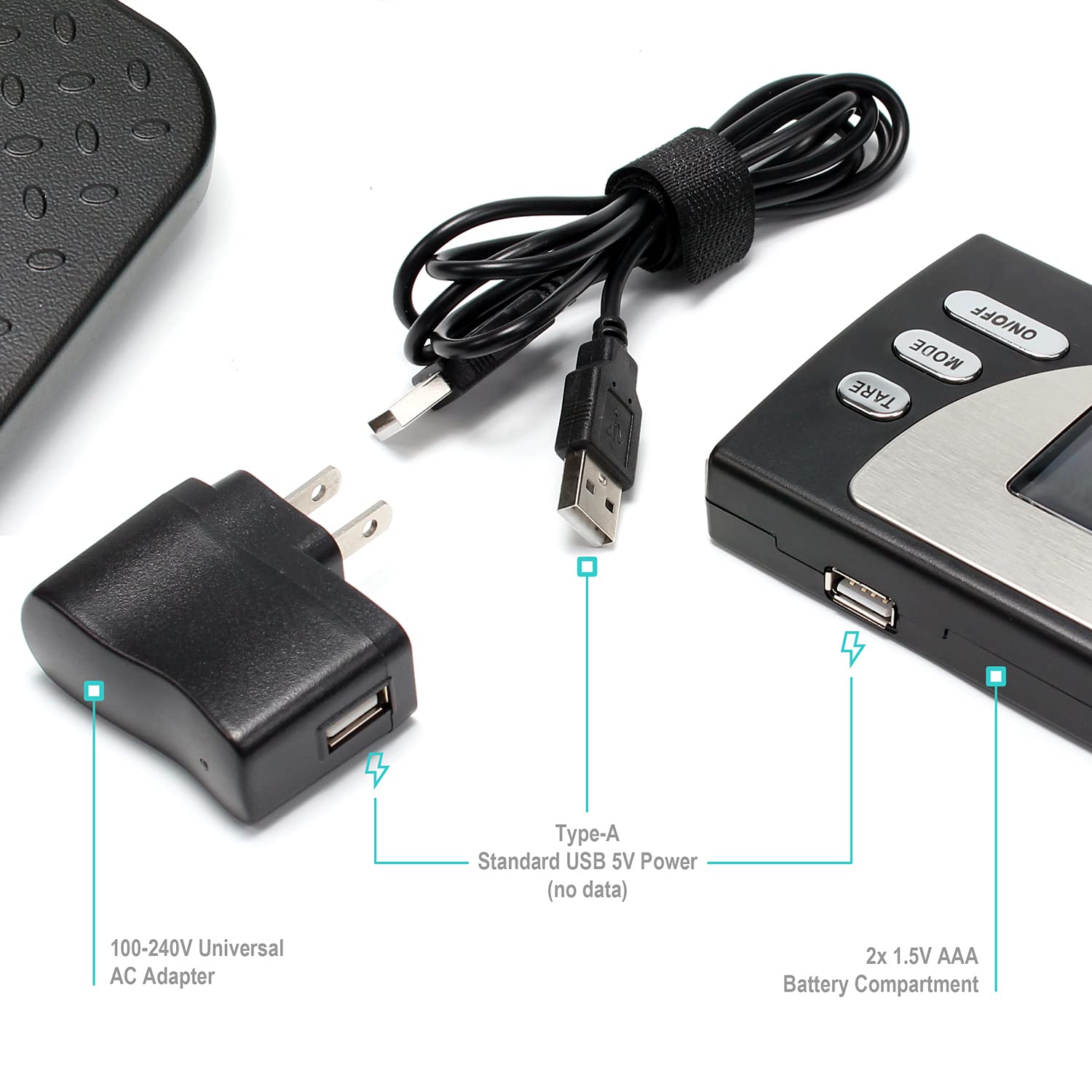 660 lb (300 kg) Digital Heavy Duty Postal Shipping Scale, Cast Aluminum Pan, Backlit LCD, AC Adapter, Multi Weight Unit, Capacity: Max 300 kg (660 lb), Min 0.5 kg (1.1 lb), Division 0.1 kg / 0.1 lb