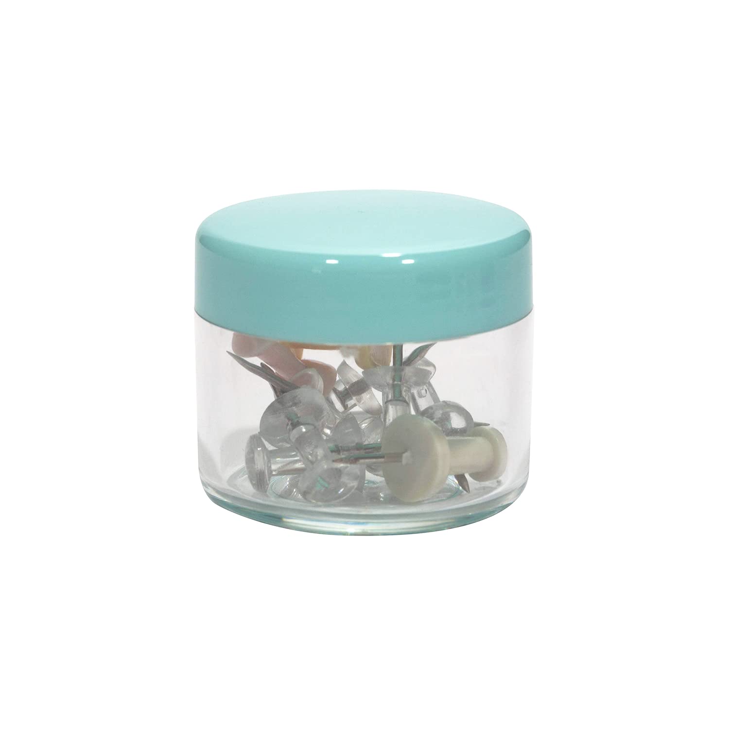 Houseables 20 Gram Jar, 20 ML Jar, 12 pcs, Multicolor, BPA Free, Cosmetic Sample Empty Container, Plastic, Round Pot Screw Cap Lid, Small Tiny 20g Bottle, for Make Up, Eye Shadow, Nails, Powder, Gems