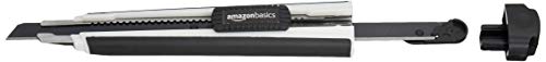 Amazon Basics Soft Grip 9mm, 13-Point Snap Off Knife with 3 Stainless Steel Blades