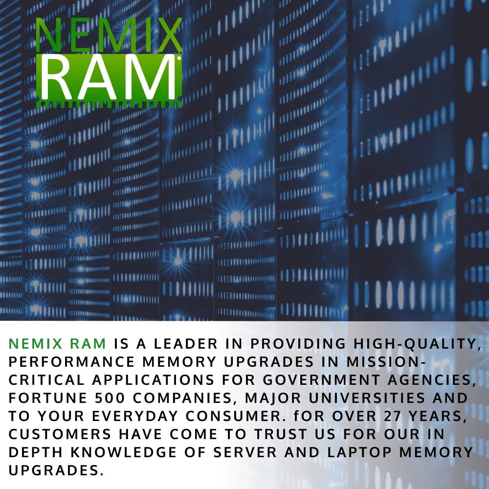 32GB Kit (2x16GB) DDR4-2666MHz PC4-21300 ECC UDIMM 2Rx8 1.2V Unbuffered Server Memory by NEMIX RAM