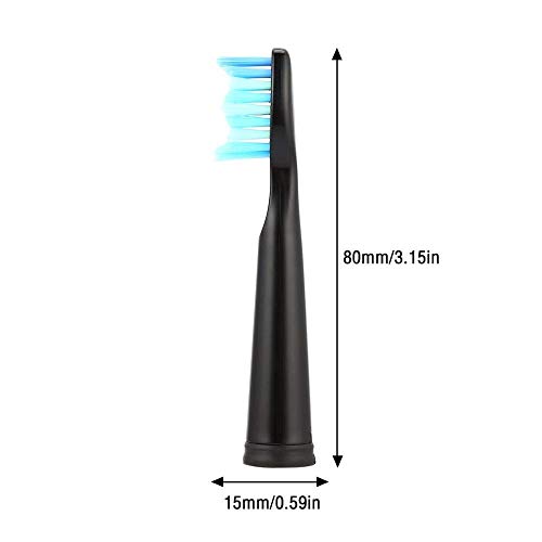 YUNCHI Toothbrush Replacement Heads Compatible with Fairywill FW-D1/D3/D7/D8/507/508/551/917/959, Gloridea, Sboly, WOVIDA, Y1 Sonic Electric Toothbrushes, 5 Pack - Black