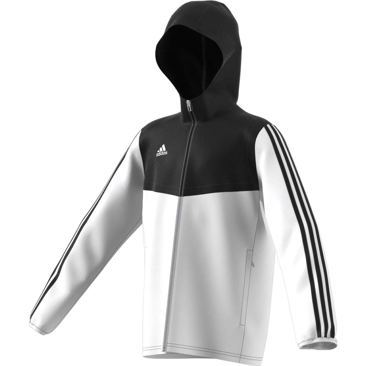 adidas Kids' Tiro Soccer Windbreaker, White/Black, XX-Small