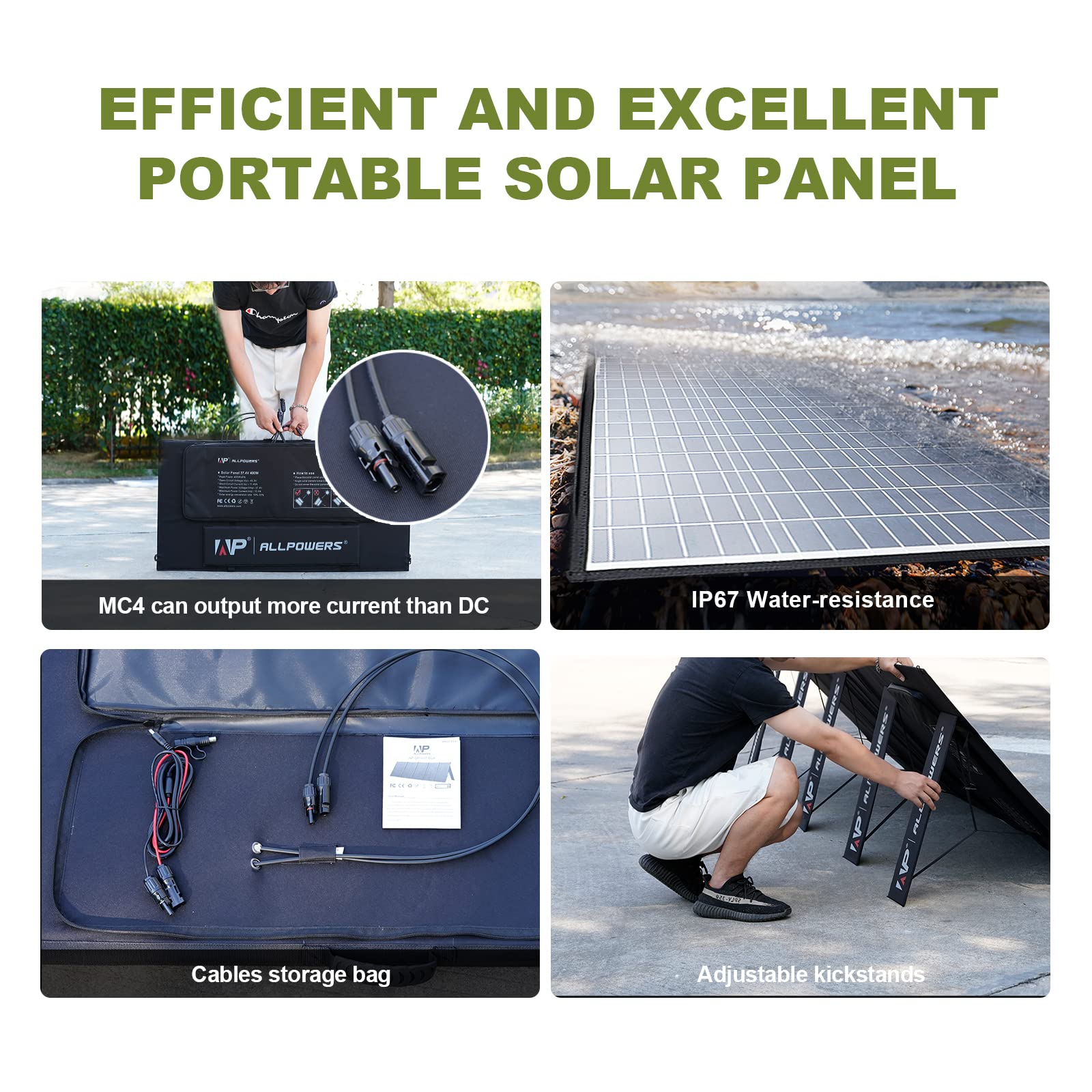 ALLPOWERS Solar Generator with Panels Included 2000W Portable Power Station with Portable Solar Panel 400W, Solar Power for Van House Outdoor Camping Emergency
