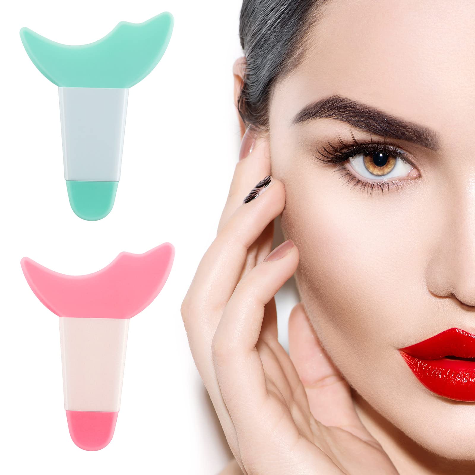 6 Pcs Mascara Eyelash Applicator Guard Tool Mascara Guard Eyelash Tool Applicator Silicone Reusable Eyeshadow Lash Auxiliary Applicator Tool Pads Prevent Makeup Residue, 6 Colors