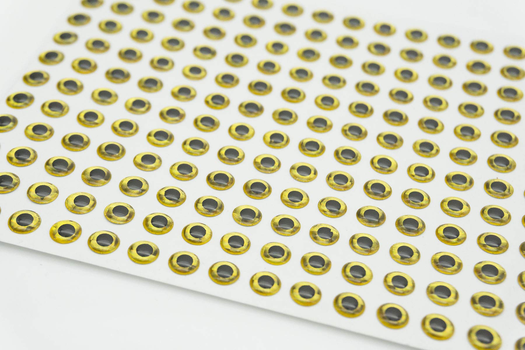 310pcs 6mm Gold 3D Holographic Fishing Lure Eyes 3D Lure Eye 3D Soft Eye 3D Holographic Lure Eye Fly Tying, Jigs, Crafts