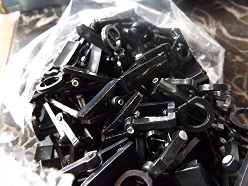 NAHANCO CC2B24 Plastic Swivel Rotating Clever Clip, 2”, Black (Pack of 24)