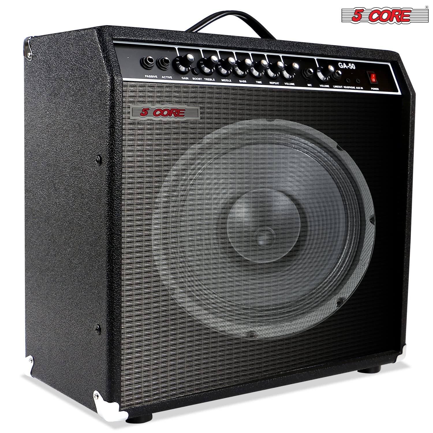 5 CORE 12 inch 1200W PMPO Guitar Amplifier Speaker, Superior Guitar Amplifier Universal Replacement Speaker- 8Ω, Dual Cone, 75W RMS, Black FR-12120DC GTR