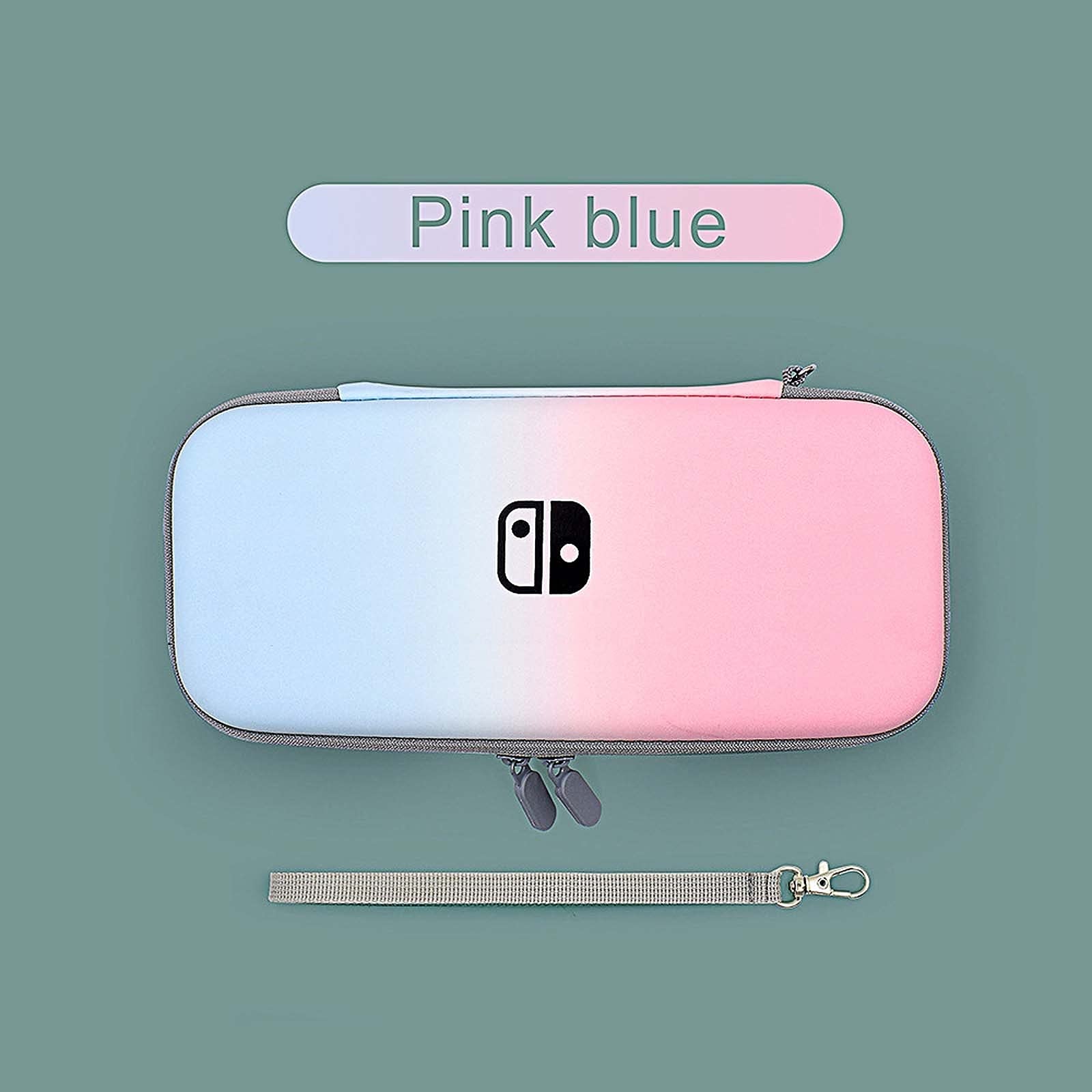 Carry Case Compatible with Nintendo Switch Girls Protective Hard Portable Travel Carry Case for Nintendo Switch Console and Accessories(Blue-Green