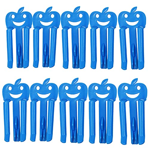 Maydahui 12PCS Garbage Bag Clips Household Blue Plastic Trash Can Clamp Wastebaskets Basket Anti-Slip Fixed Waste Bins Dustbin Junk Bag Edge Holder