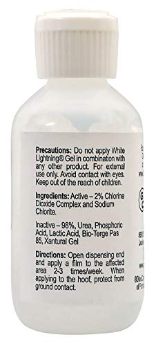 Grand Circuit 2 Oz White Lightning Gel with Dioxicare Use Topically on Hoof Thrush, White Line, or Fungal Conditions