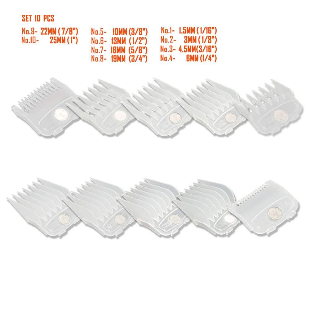 Professional Hair Clipper Guards Guides Hair Cutting Guides #3170-400- 1/8” to 1 fits for All Wahl Clippers