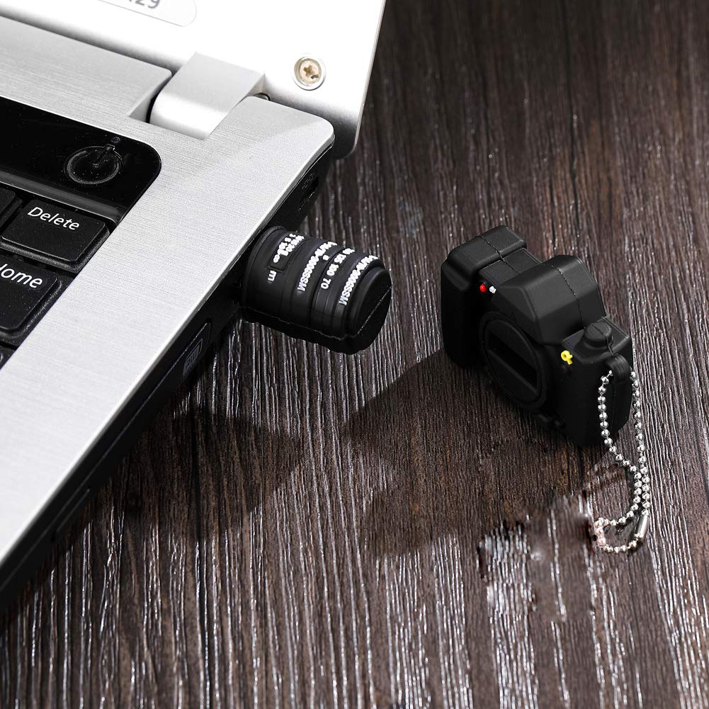 GARRULAX USB Flash Drive, 8GB / 16GB / 32GB USB2.0 Cute Shape USB Memory Stick Date Storage Pendrive Thumb Drives (32GB, Mini Camera)