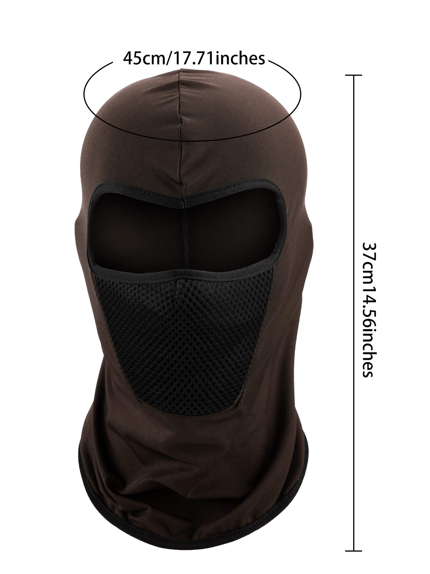 6 Pieces Balaclava Face Mask Motorcycle Mask Windproof Camouflage Fishing Cap Face Cover for Sun Dust Protection (Black Coffee Dark Grey Khaki Navy Blue Shiny Green)