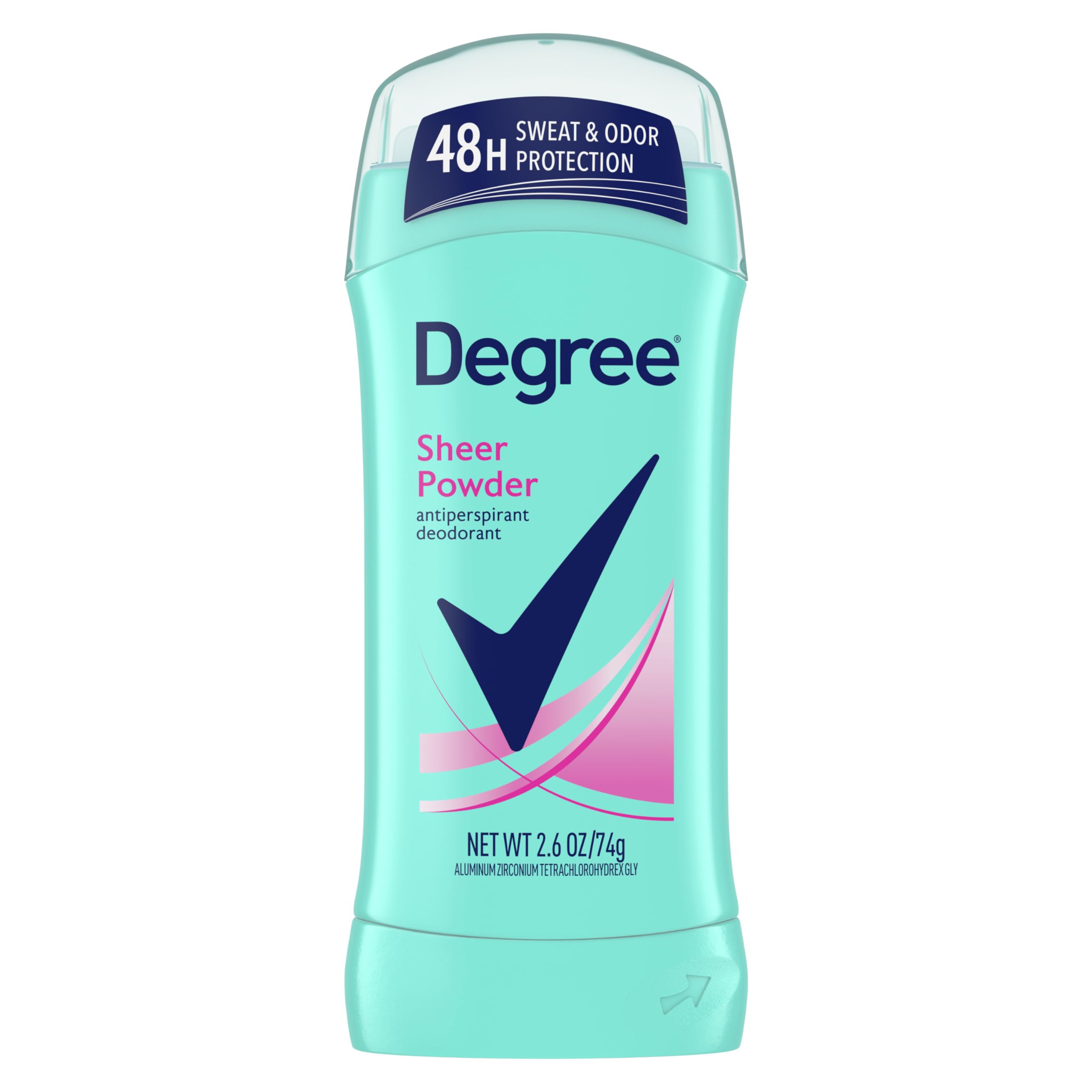 Degree Original Antiperspirant Deodorant Sheer Powder Pack of 6 48-Hour Sweat & Odor Protection Antiperspirant for Women 2.6 oz