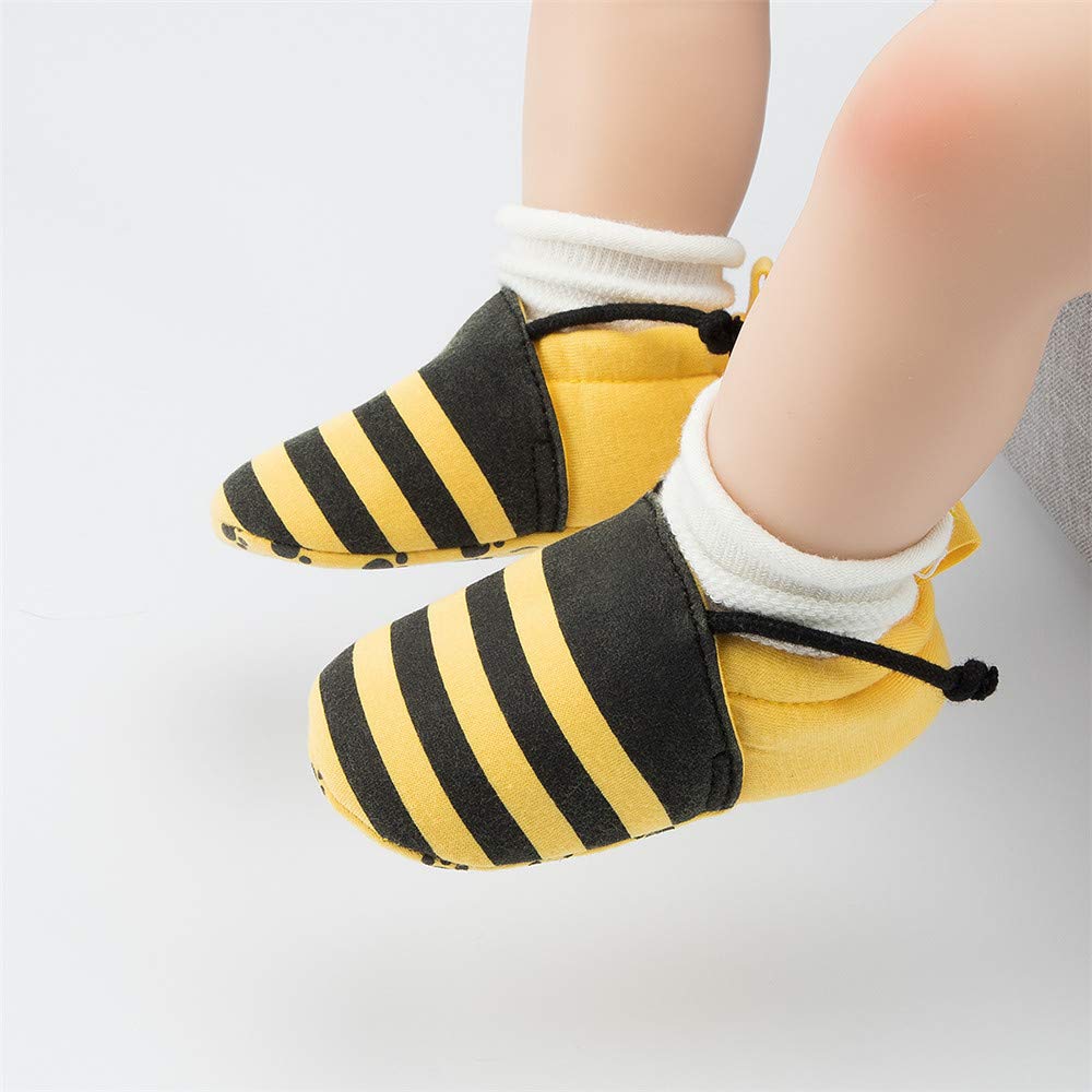 Meckior Save Beautiful Cute Cartoon Infant Unisex Baby Warm Cotton Anti-Slip Soft Sole First Walkers Shoes