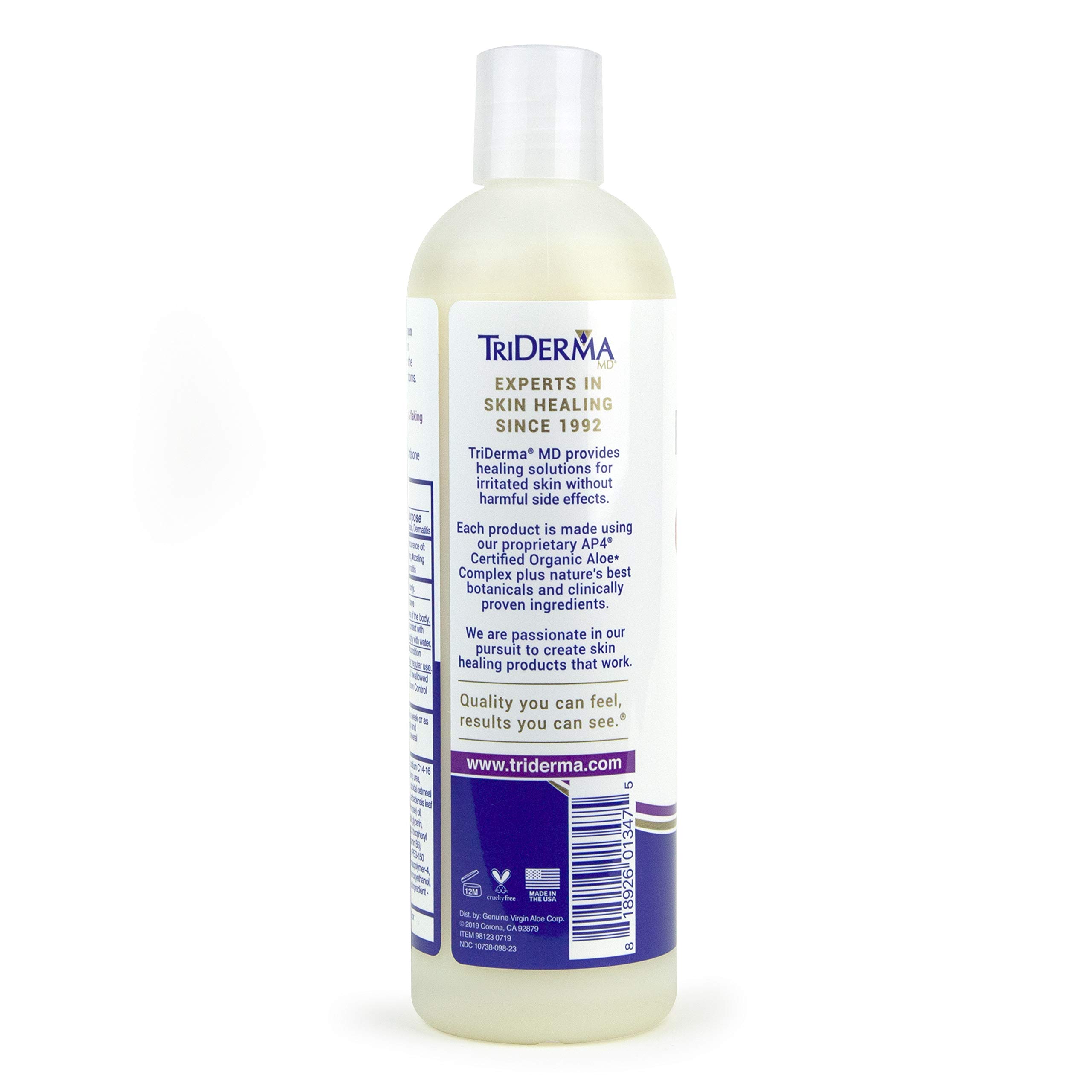 TriDerma Psoriasis Control Scalp Exfoliator Shampoo with 3% Salicylic Acid and Rosemary, Salon Quality Shampoo for Psoriasis, Seborrheic Dermatitis, No Coal Tar, Fresh Scent 12 oz