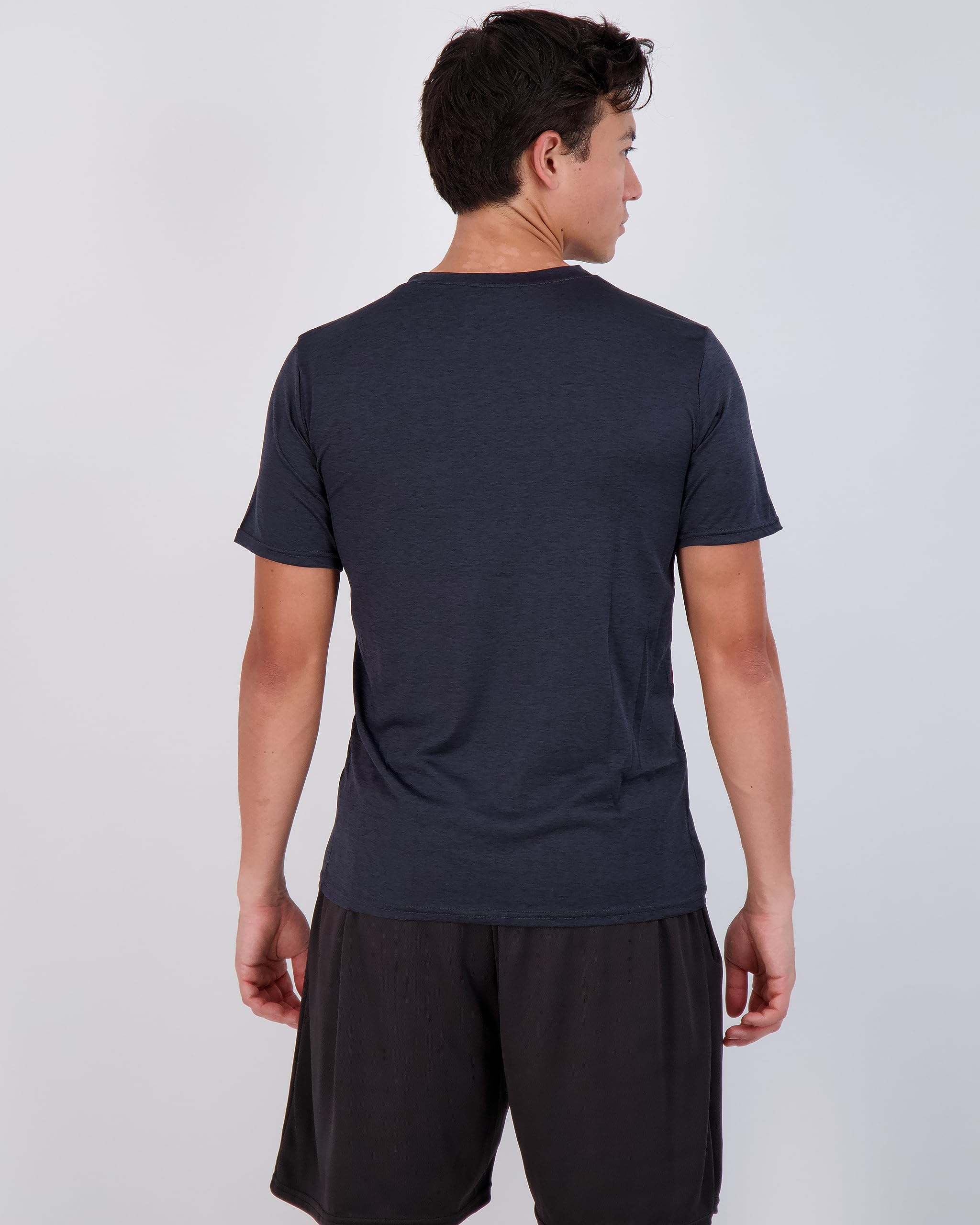 5 Pack Men’s Active Quick Dri Dry Fit Crew Neck T Shirts Athletic Running Gym Workout Short Sleeve Tee Tops Camisas para Hombres Summer