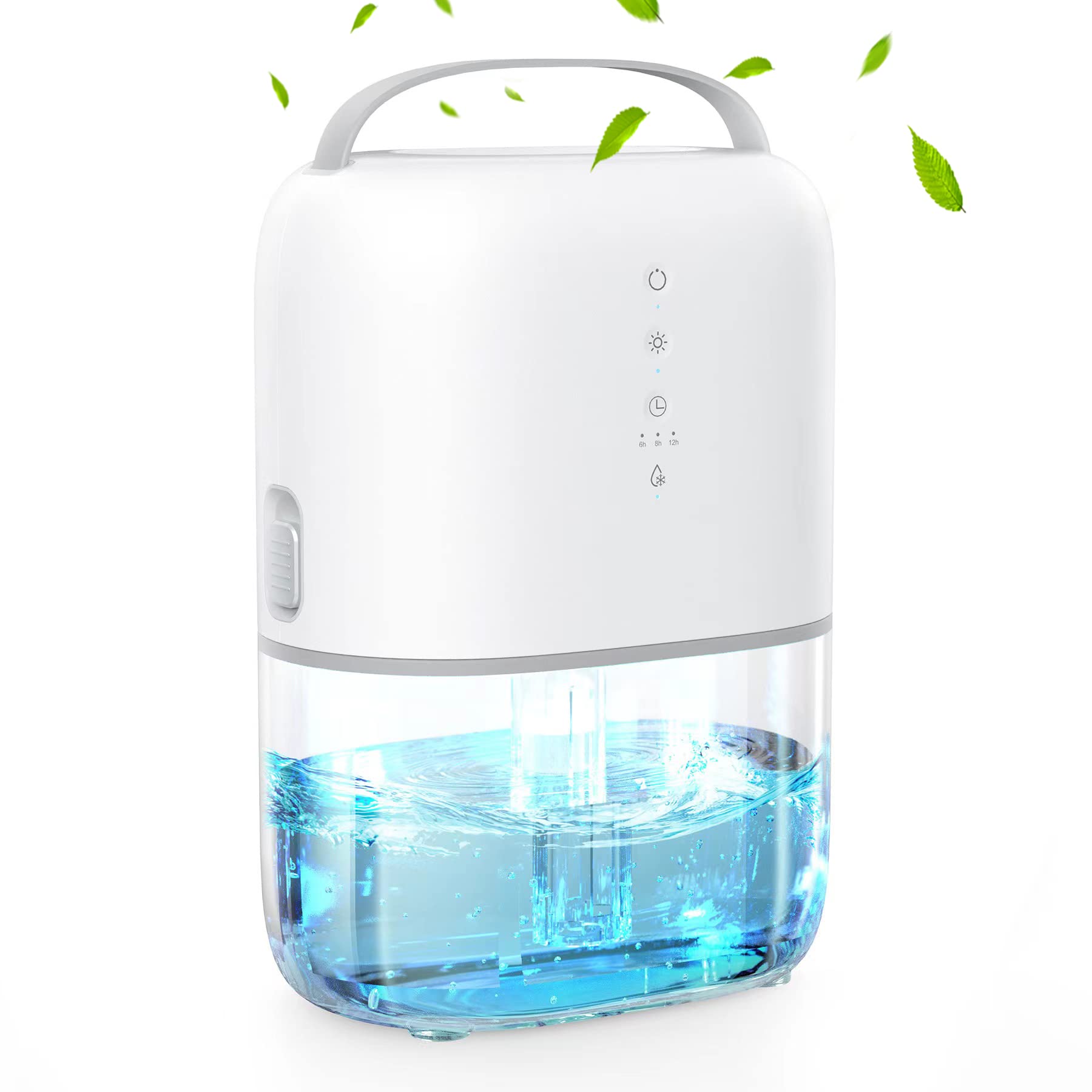 Dehumidifiers, Small Dehumidifiers for Home 320 Sq.Ft with Timer, LED Light 50oz(1500ml) Auto Defrost Portable Dehumidifiers for RV Bedroom Bathroom Closet Kitchen Office, Ultra Quiet