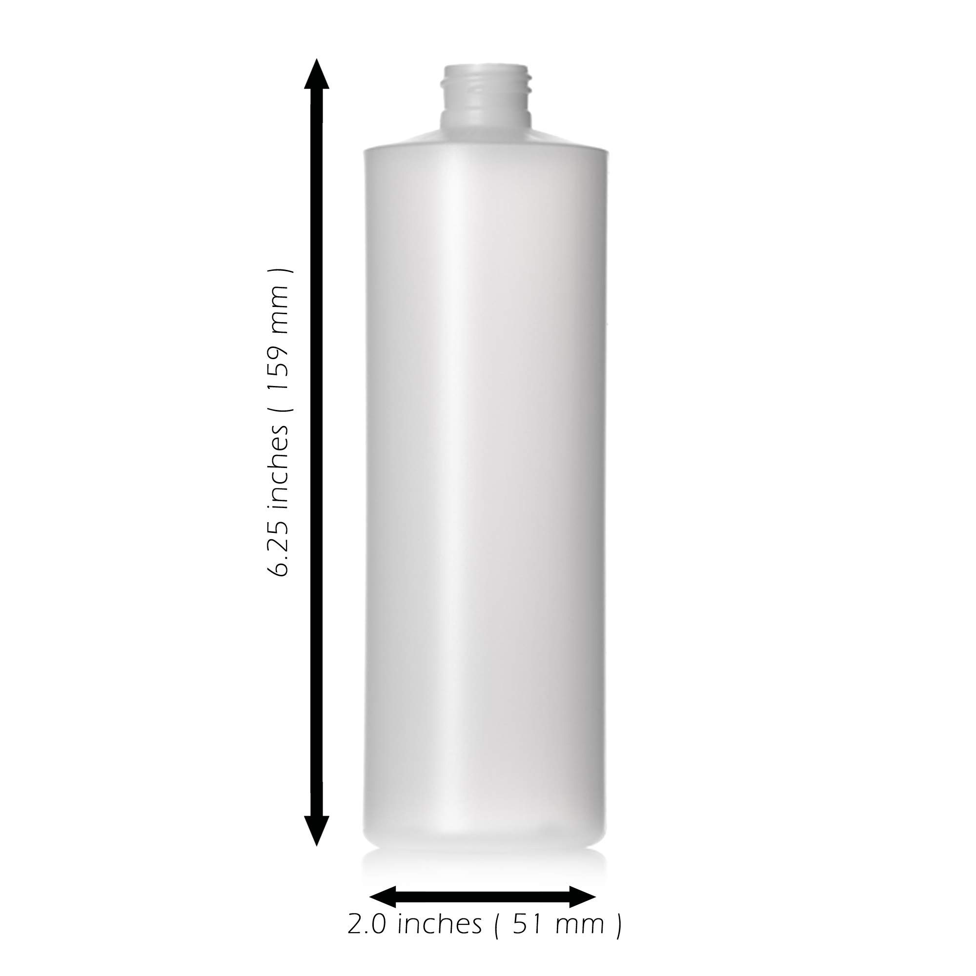 8oz Natural Color HDPE Squeeze Bottles with Disc Cap (3 Pack, 8oz)