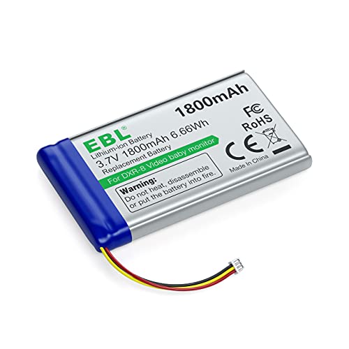 EBL Replacement Battery for Infant Optics DXR-8 Video Baby Monitors, 1800mAh High Capacity 3.7V Lithium Ion Sp 803048 Rechargeable Battery