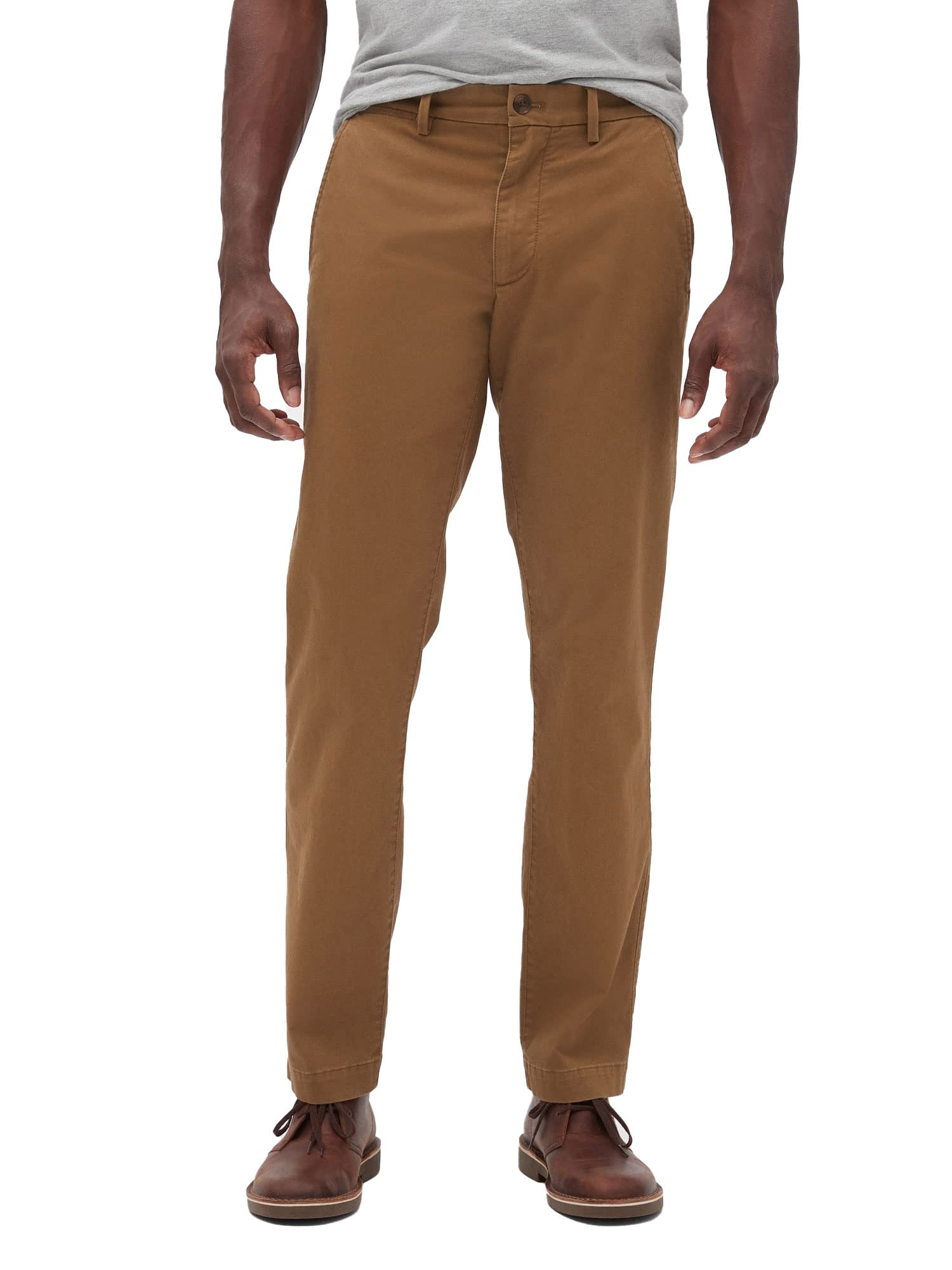 GAP Mens Essential Straight Fit Khakis, Palomino Brown Global, 36W x 32L US