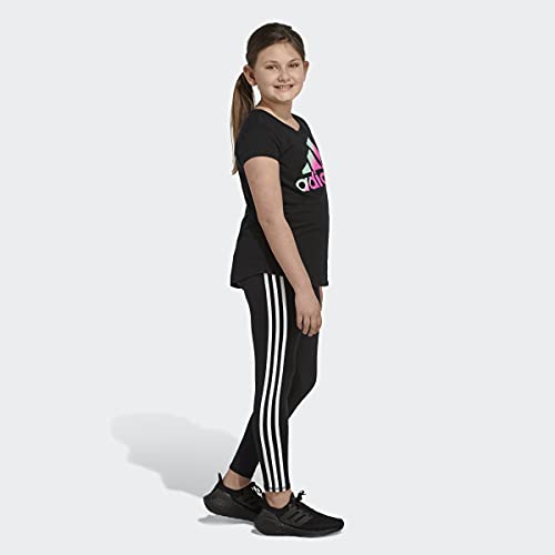 adidas girls Aeroready Performance Long Tights Leggings, Black, 6 US