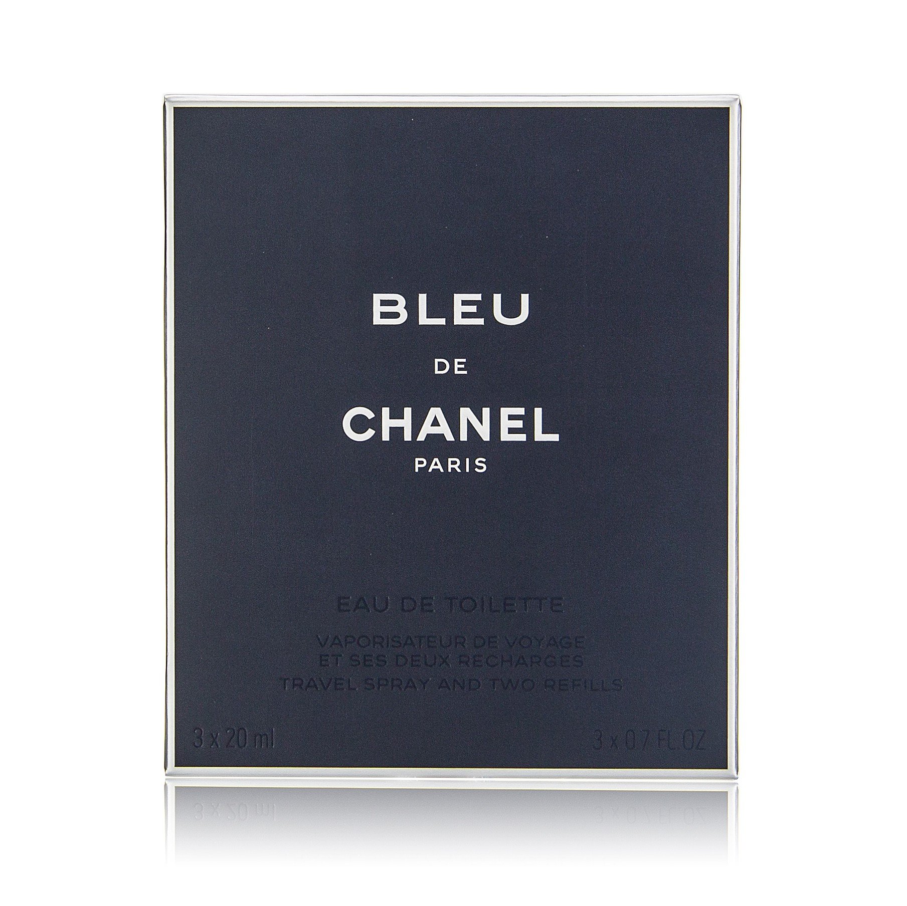 CHANEL Bleu De Eau De Toilette Travel Spray & Two Refills for Men - 3x20ml/0.7oz,