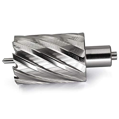 Annular Cutter JESTUOUS 3/4 Inch Weldon Shank 1-3/4 Cutting Diameter 2 Cutting Depth with Pilot Pin Slugger Bits Two Flat HSS Kit for Magnetic Drill Press,1 Piece