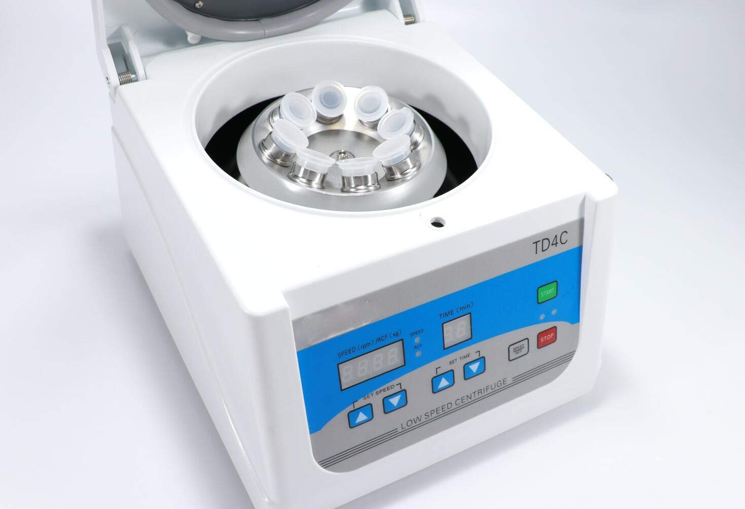 PRP Centrifuge - DEJUN 4000rpm Lab Benchtop Centrifuges with Aluminum Alloy Rotor 8 x 10/15ml and Digital Display Laboratory Low Speed Desktop Centrifugal Machine