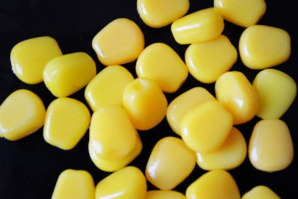 50 pcs TPR Simulation Fake Corn Soft Baits Corn Carp Fishing Lures Floating Baits with Nice Scent for Carp Fishing,Trout Fishing,Cat Fish (50 pcs)