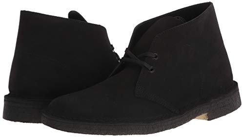 Clarks Men's Desert Chukka Boot, Black Suede 1, 8