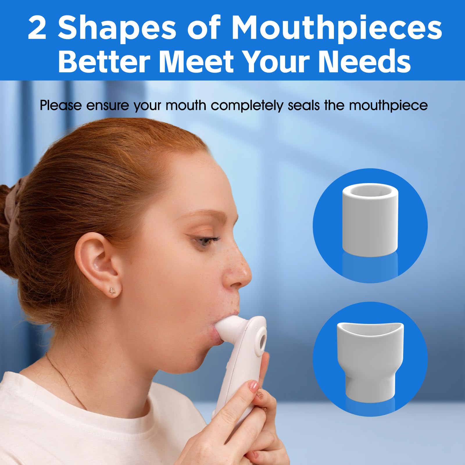 Peak Flow Meter,Portable Peak Flow Meter Test PEF & FEV1 for Kids Adults Asthma COPD & Other Lung Conditions Monitor, Tracking App Bluetooth Connection with 300 Records Storage Function