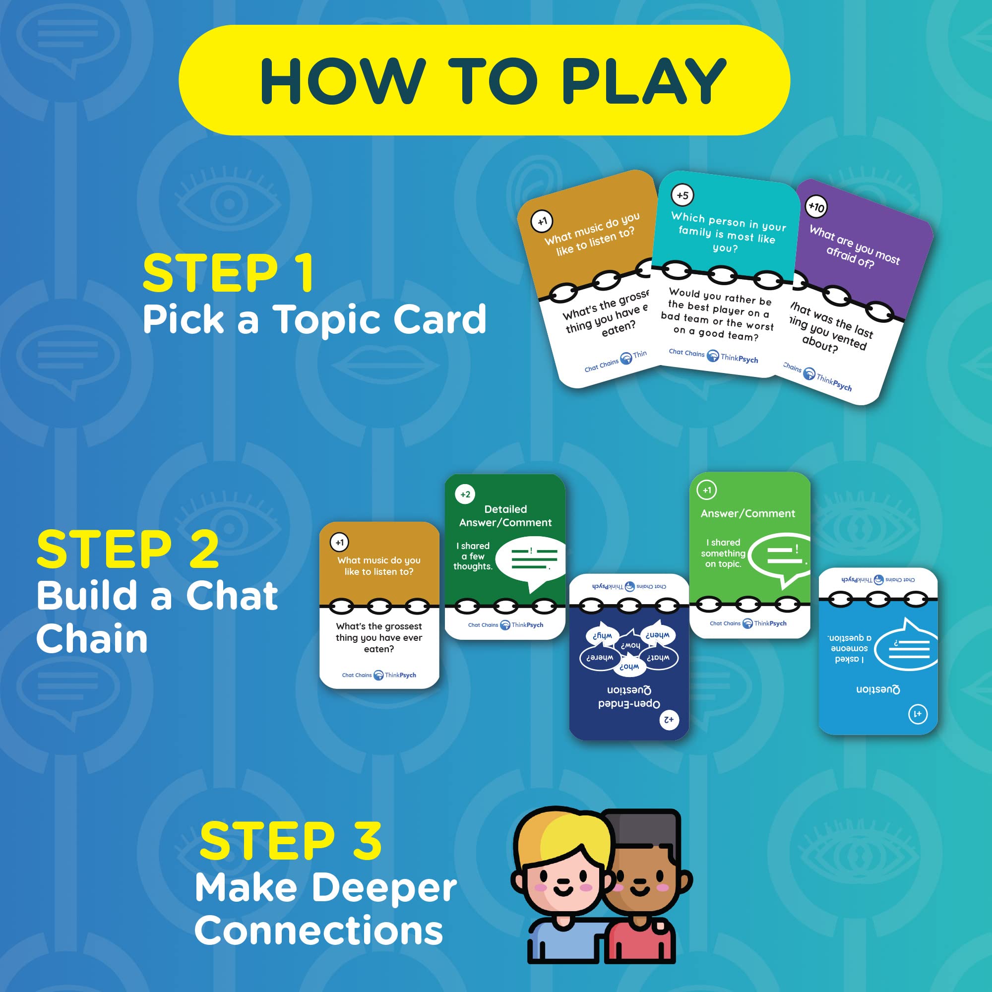 Chat Chains - The Game That Connects Us | Emotional Social Skills Games for Teens | Kids Therapy Games | Ages 8-99 | Fun and Fast | 15 Mins Playtime