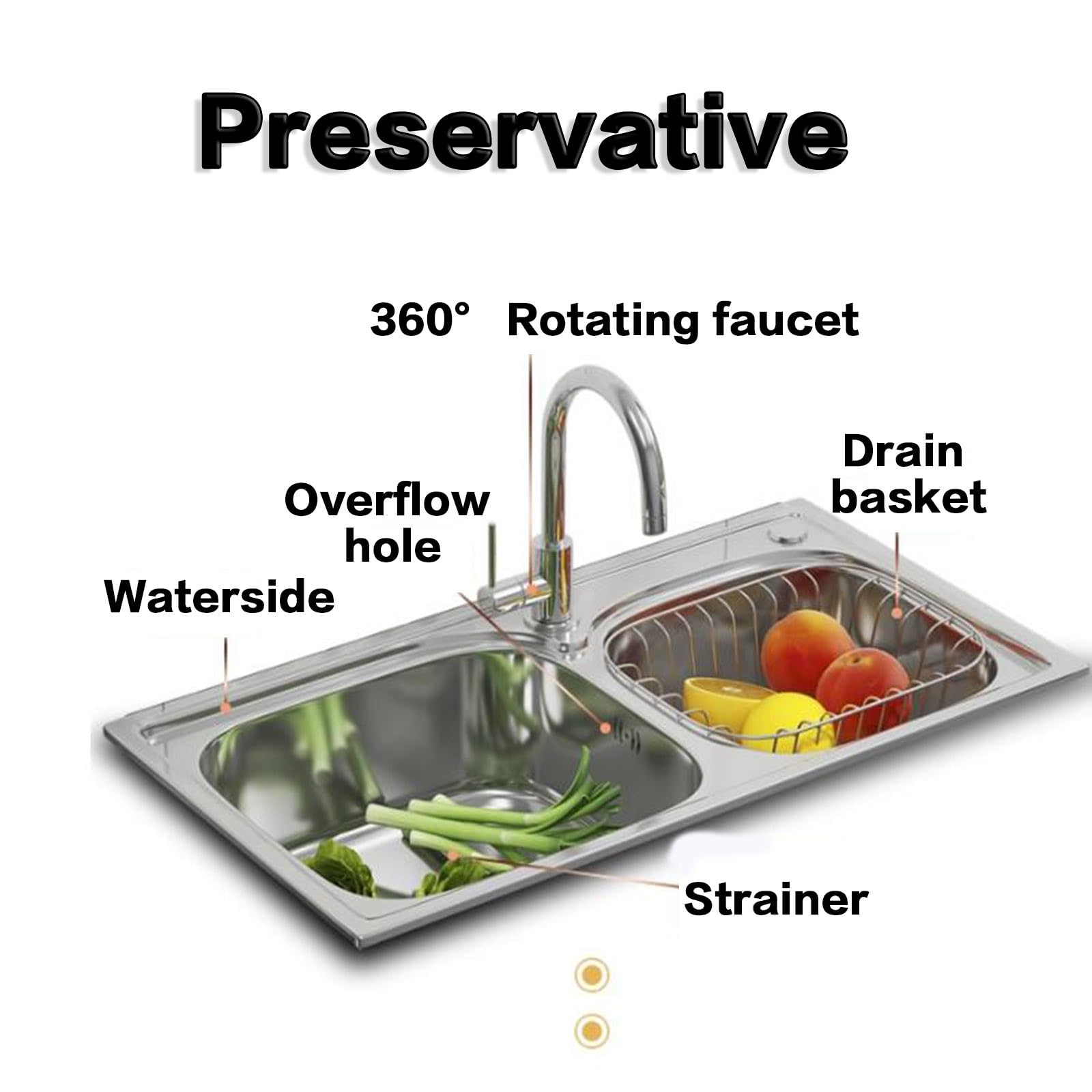 Kitchen Sink Cabinet With Cabinet,Commercial Sink Kitchen,Commercial/Industrial Sink With Cold And Hot Faucet For Small Space Basement Small Rv Business Restaurant ( Color : A , Size : 75*40*75cm )