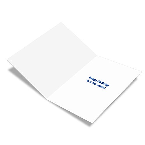 NobleWorks - 1 Funny Happy Birthday Notecard - Uncle Humor Greeting Card with Envelope - Funcle C7232BDG