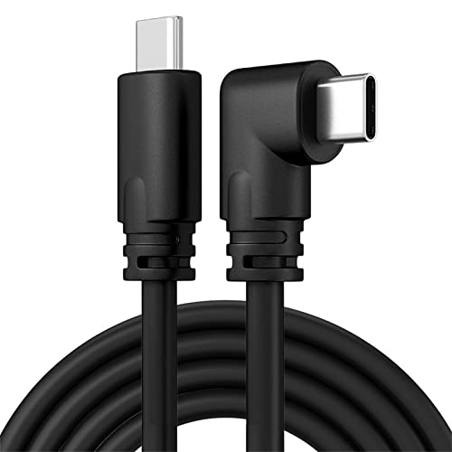 5M/16Ft Type C to Type C Cable Right Angle 5A Super Fast Charging USB C Cable Compatible with Macboo K Pro 2021 and Oculus Qu