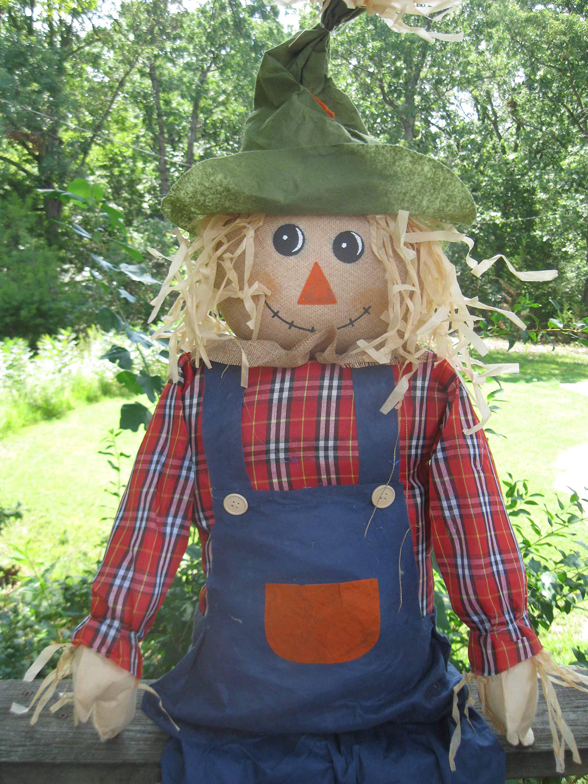 60" Scarecrow Pair Sitters Country Halloween Fall Decor Decoration Props