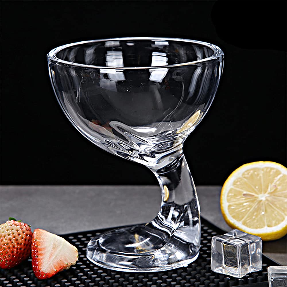 AEFPOYMXU Glass Dessert Cups set 4 Serving Bowls Ice Cream Sundae Punch Candy Snack Christmas Plates Small Appetizer Cute Salad Mini Bar Supplies Dish