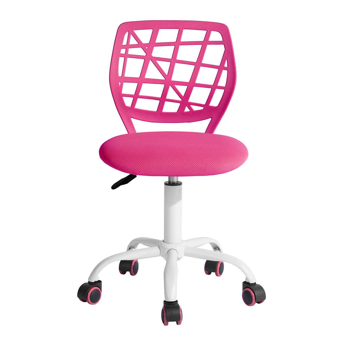 FurnitureR Teens Boys Girls Writing Task Chair Low Mid PP Mesh Back Fabric Seat,Home Children Study Chair (Purple, 1pc)