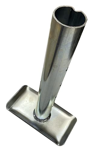 Class A Customs | TJFP-LZ-01 | Trailer Tongue Jack Exteded Reach Zinc Plated Foot Pad (2000lb Capacity) | for Campers RV and Cargo Trailers Tongue Mounted Jack