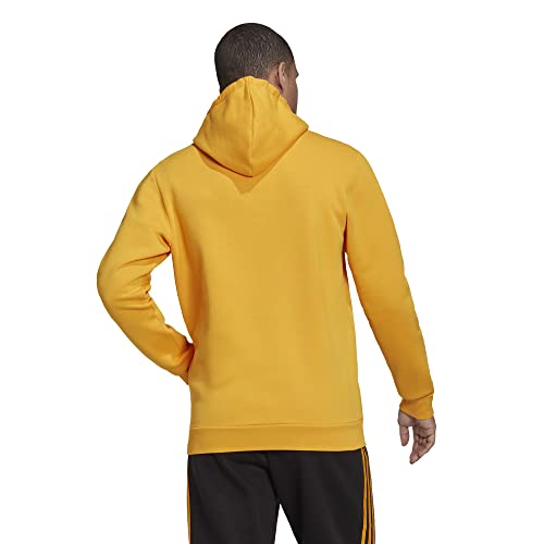 adidas Men's Essentials Fleece Hoodie, Semi Solar Gold/Black, X-Large Tall